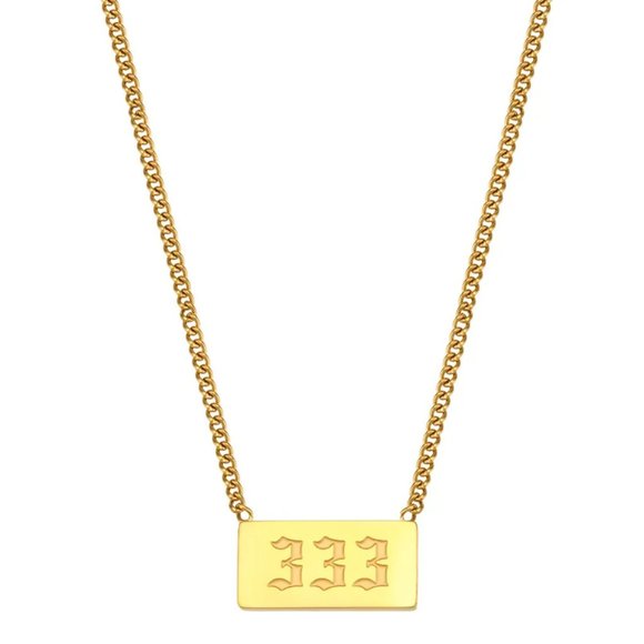 Lemonlimeblue | Jewelry | 333 Angel Number Pendant Necklace | Poshmark